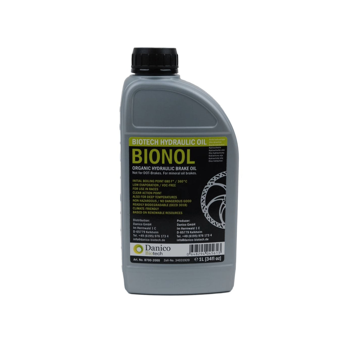 Bionol 1 Liter biologisch abbaubares Hydrauliköl